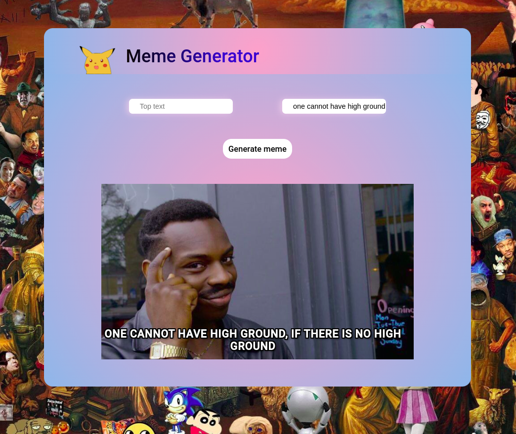 GitHub - viraj-s15/Meme-Generator: Pretty basic meme generator ( will make a better version once ...