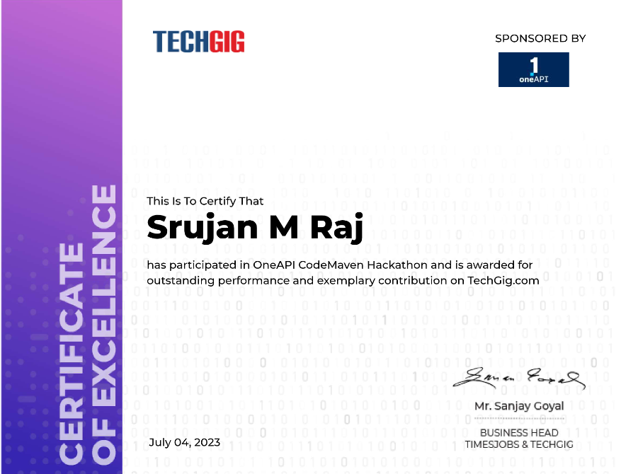 GitHub - srujanmraj/INTEL-oneAPI-Hackathon