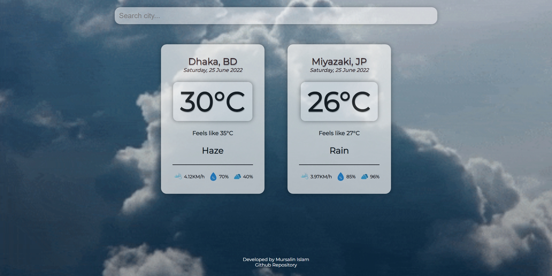 GitHub - mursalinir/Weathear-Report: Weather report app