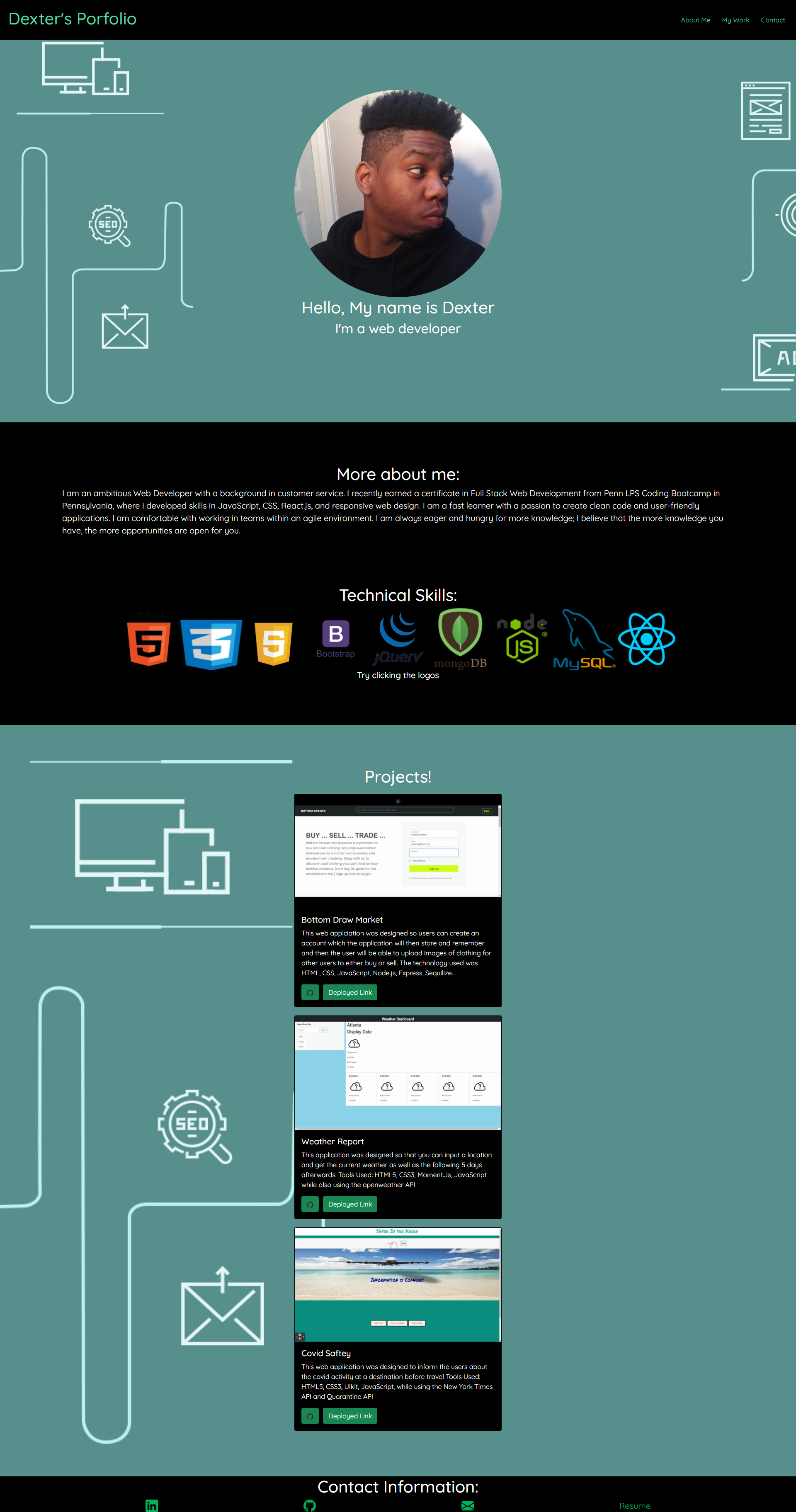 GitHub - dextervorbe/reactPortfolio