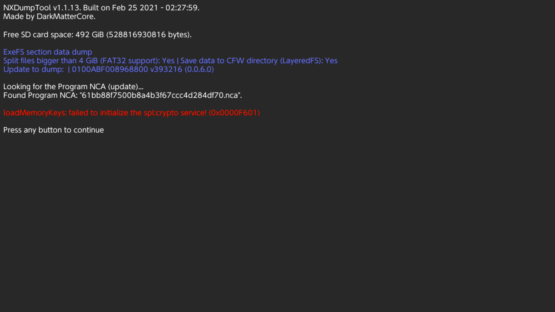 Wont Dump Romfs Or Exefs For Sd Card To Gamecard Games · Issue 86 · Darkmattercore Nxdumptool