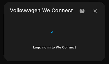 [BUG] Unable to add integration, stuck on "Logging in to We Connect" · Issue #455 · robinostlund ...