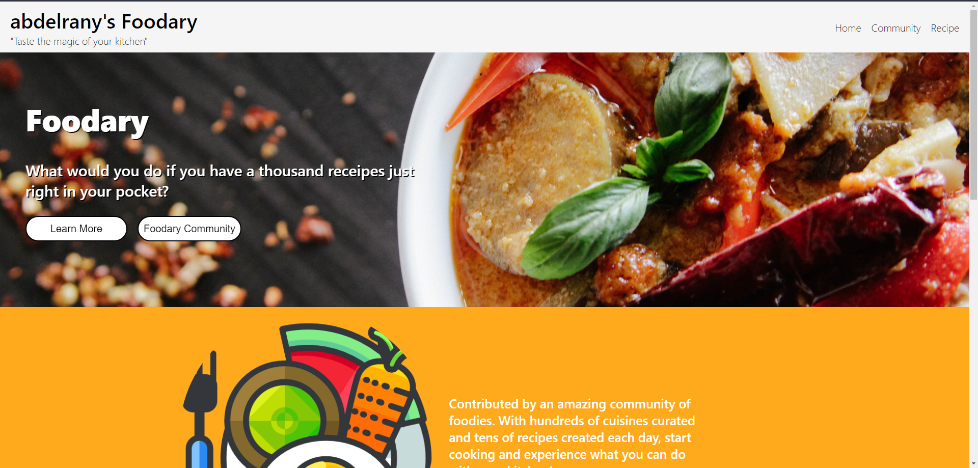 GitHub - abdelrany/food-community-project