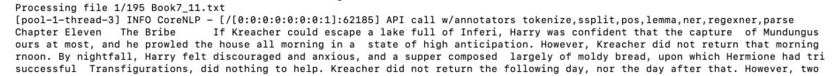 [BUG]: CoreNLP results in csv output file do not follow the order of ...