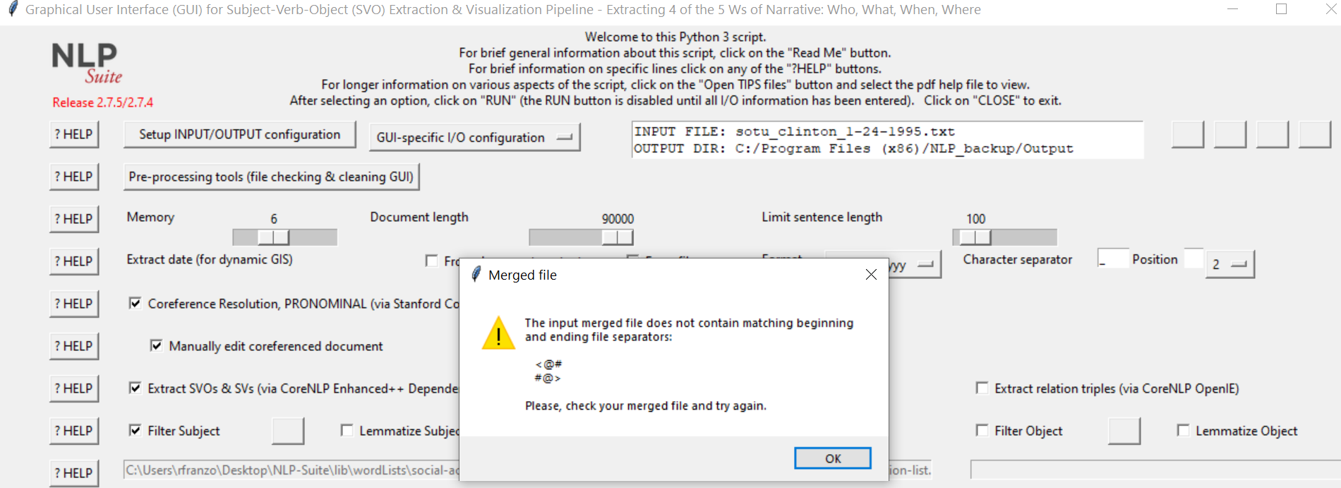 Svo Running Coref Pipeline Breaks · Issue 654 · Nlp Suitenlp Suite · Github