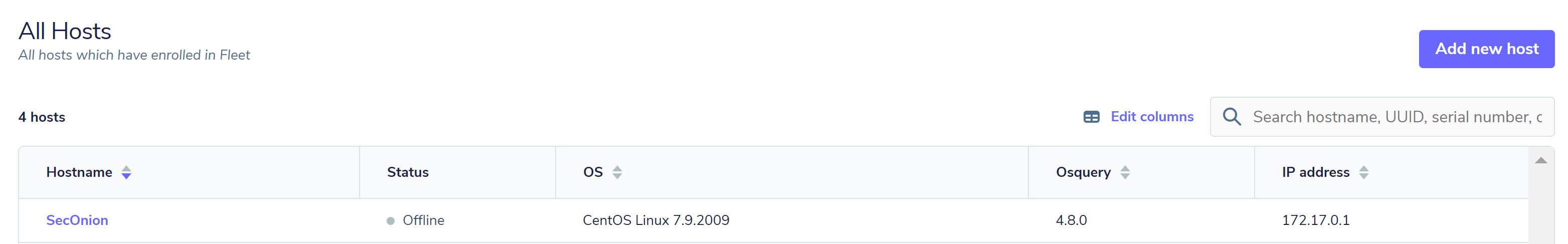 Previously Mixed Case ID SecurityOnion now showing "offline" in fleet ...