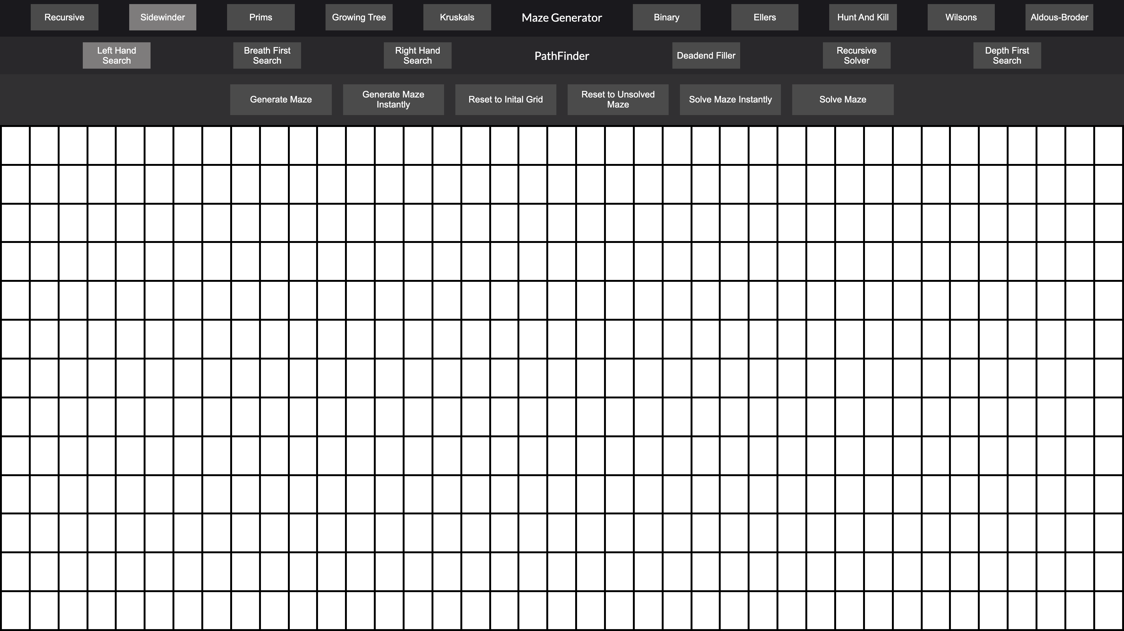GitHub - Zacholme7/Maze-App: Maze Generation/Pathfinding Visualizer