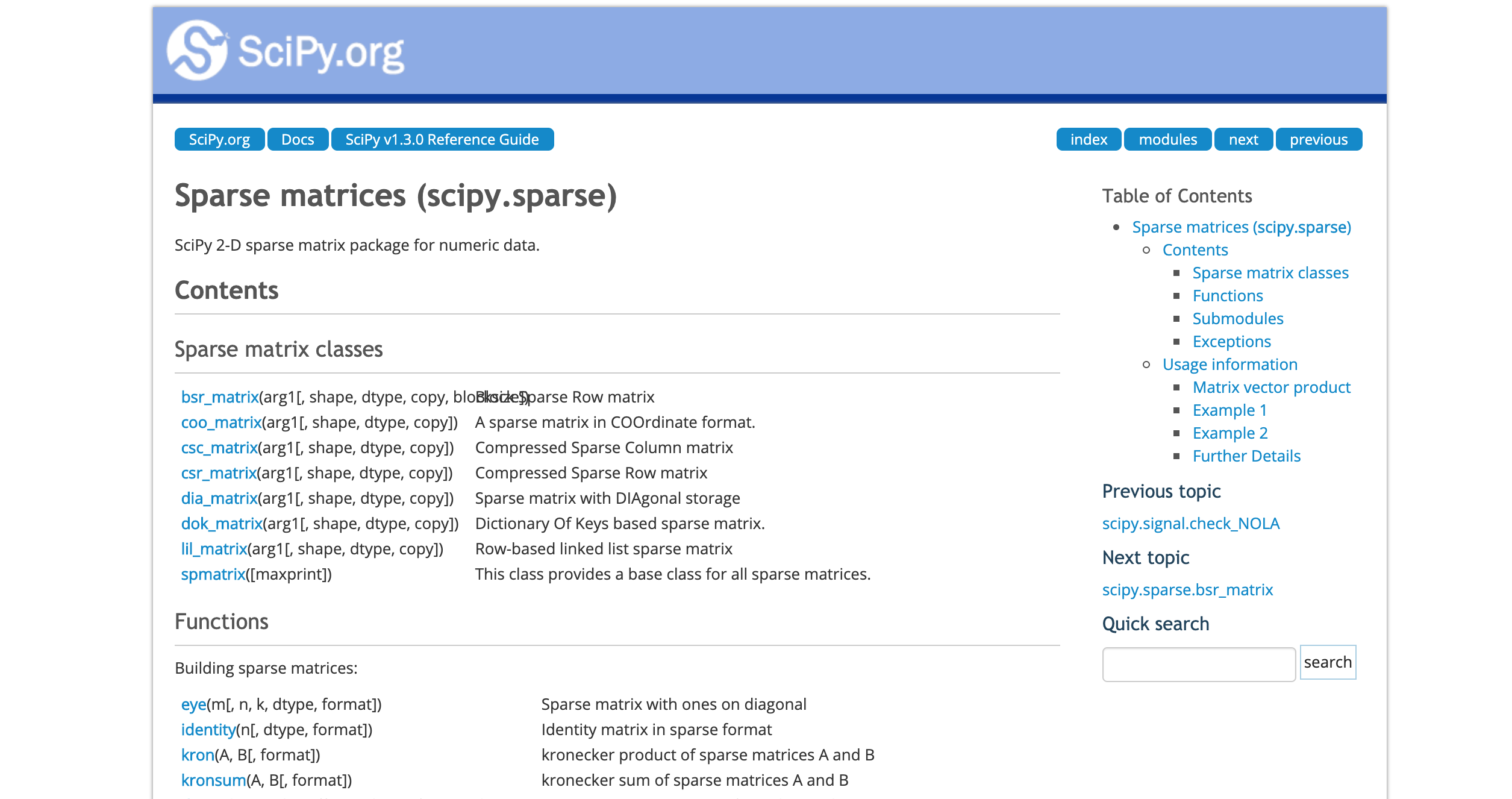 Malformed documentation page for docs.scipy.org · Issue #10748 · scipy ...