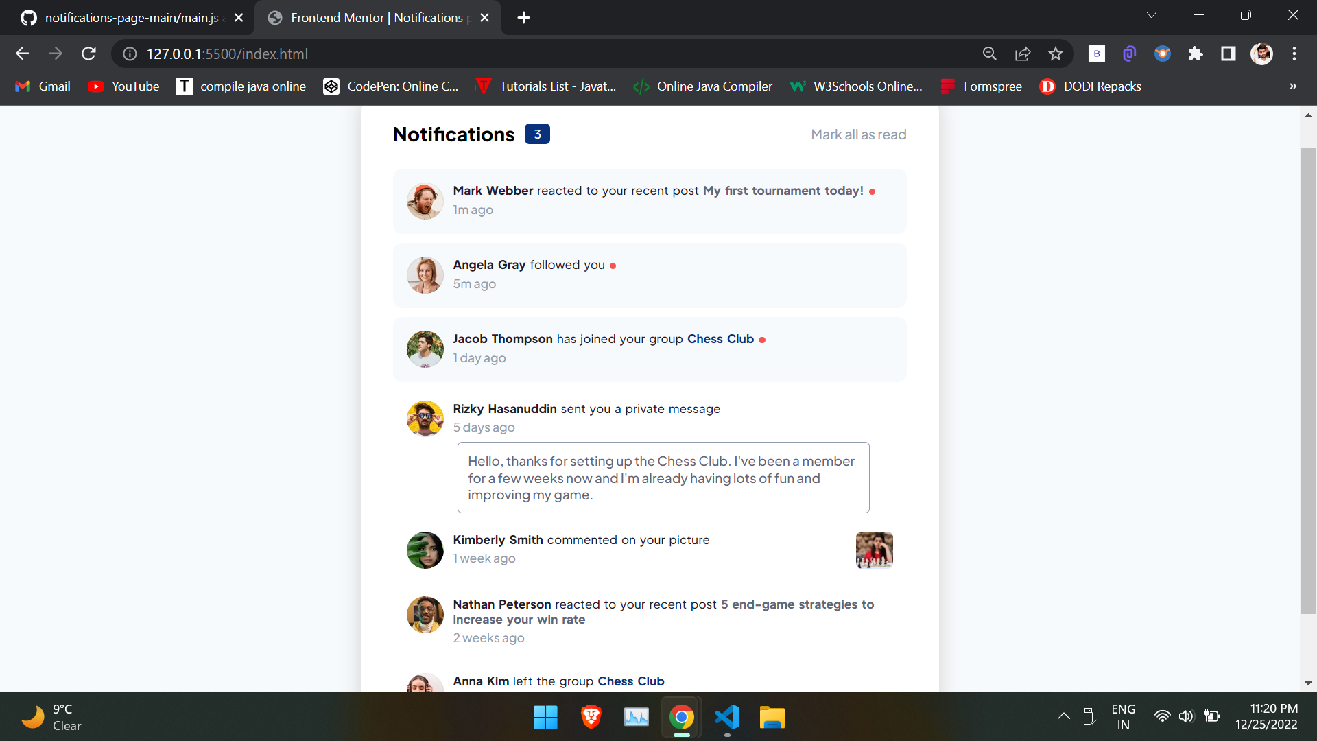 GitHub - shreyzeous21/notifications-page-fm