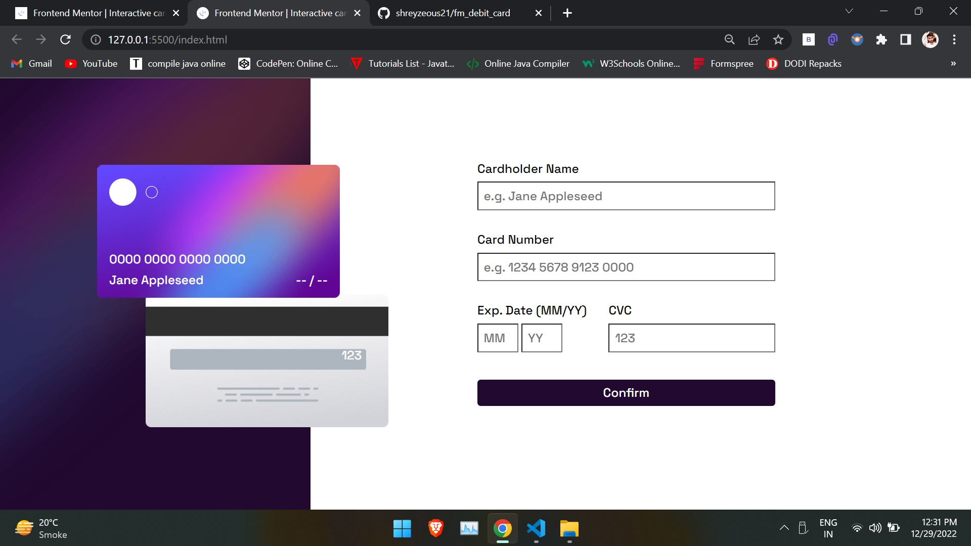 GitHub - shreyzeous21/fm_debit_card