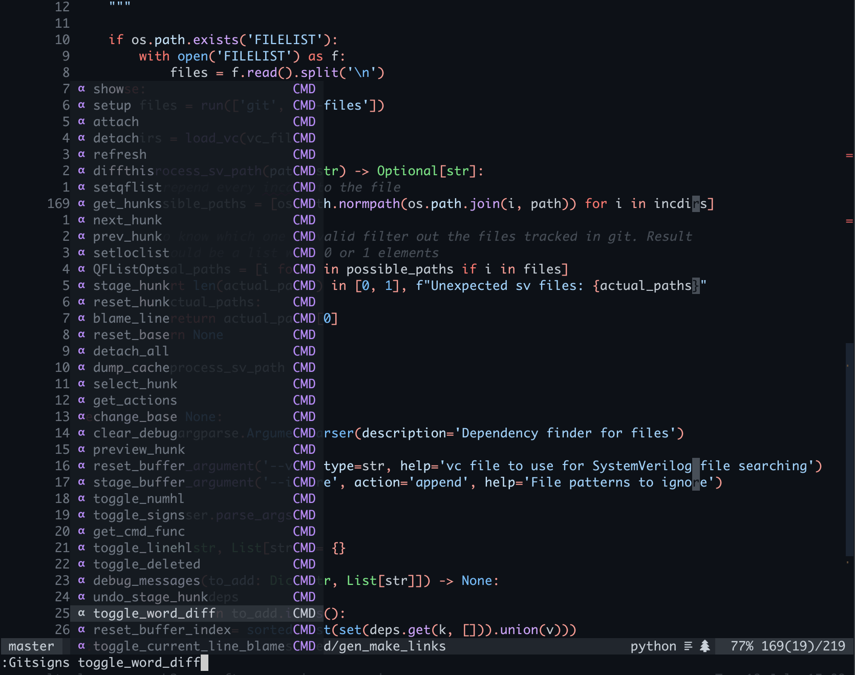 A way to fuzzy search over gitsigns commands · Issue #594 · lewis6991 ...
