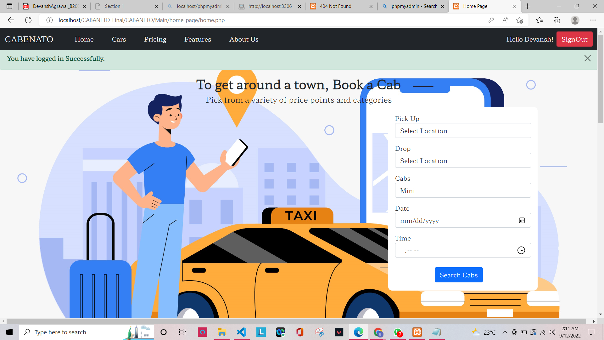 GitHub - Devansh0901/Cab-Booking-System-Cabenato