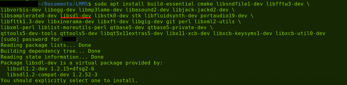 libsdl needs to include version number when installing dependencies · Issue #6743 · LMMS/lmms ...