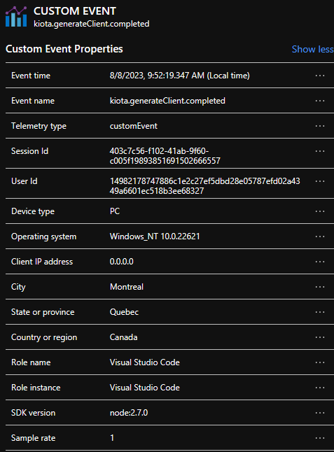 Create a POC for VS Code extension telemetry · Issue #2933 · microsoft/kiota · GitHub
