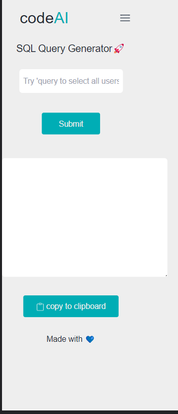 Improve responsiveness , of tools pages · Issue #38 · anuragts/codeAI · GitHub