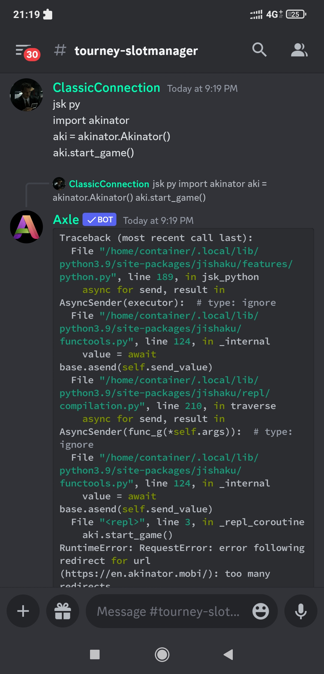 getting error in whan execute akinator command in discord.py · Issue #11 · Tom-the-Bomb/akinator ...