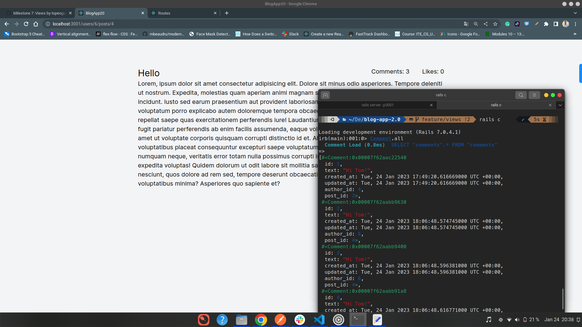 Milestone 7: Views by topeogunleye · Pull Request #6 · topeogunleye/blog-app-2.0 · GitHub
