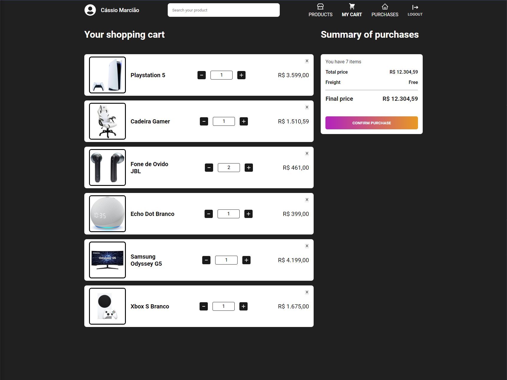 GitHub - cmarciao/e_commerce-frontend: 📃 E-commerce - É uma mini plataforma online de compras ...