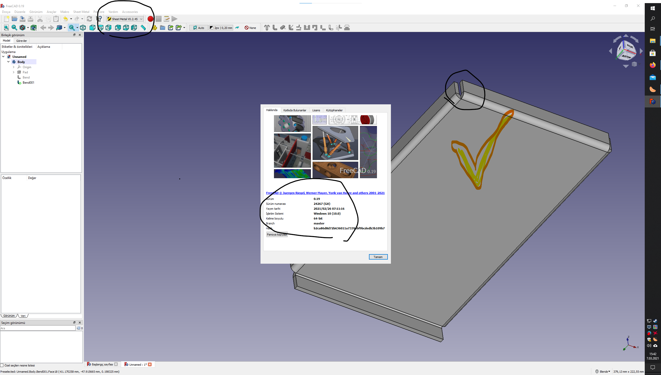 Uncorrect bend · Issue #185 · shaise/FreeCAD_SheetMetal · GitHub