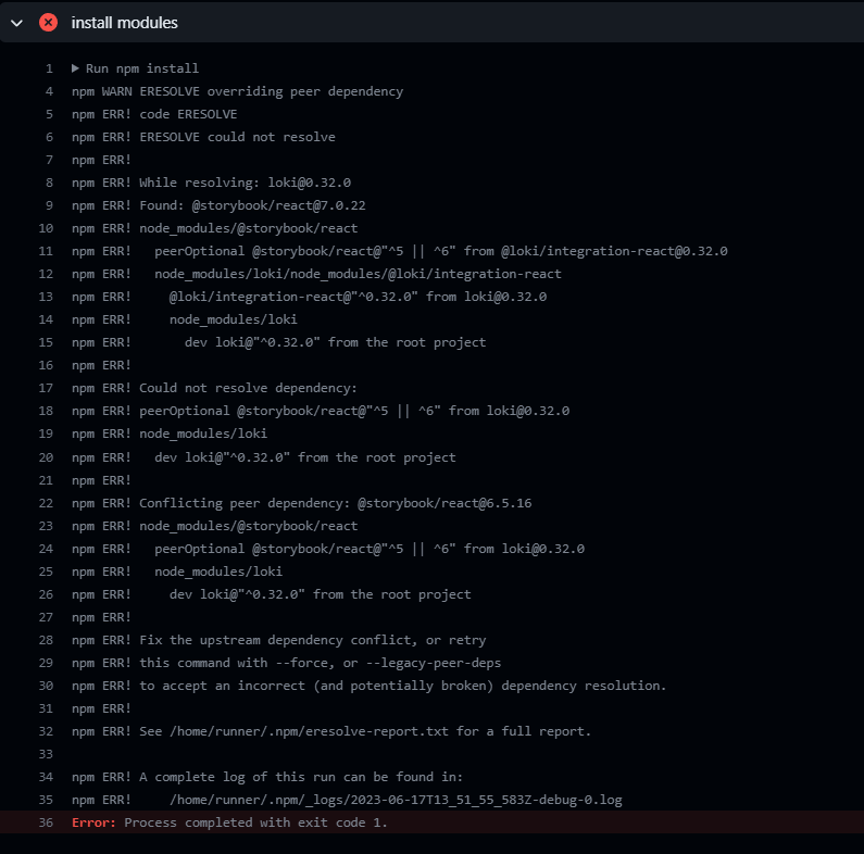 Conflict Peer Dependencies Of Latest Storybook 7 7021 When Install