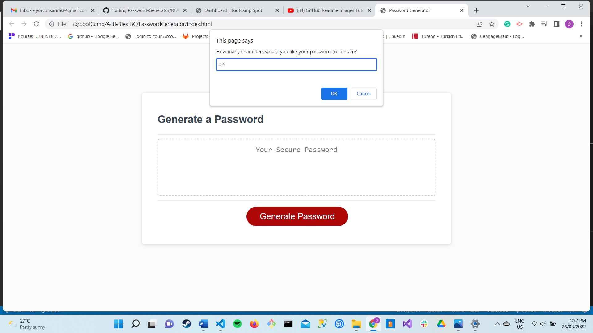 GitHub - orcunSarmis/Password-Generator