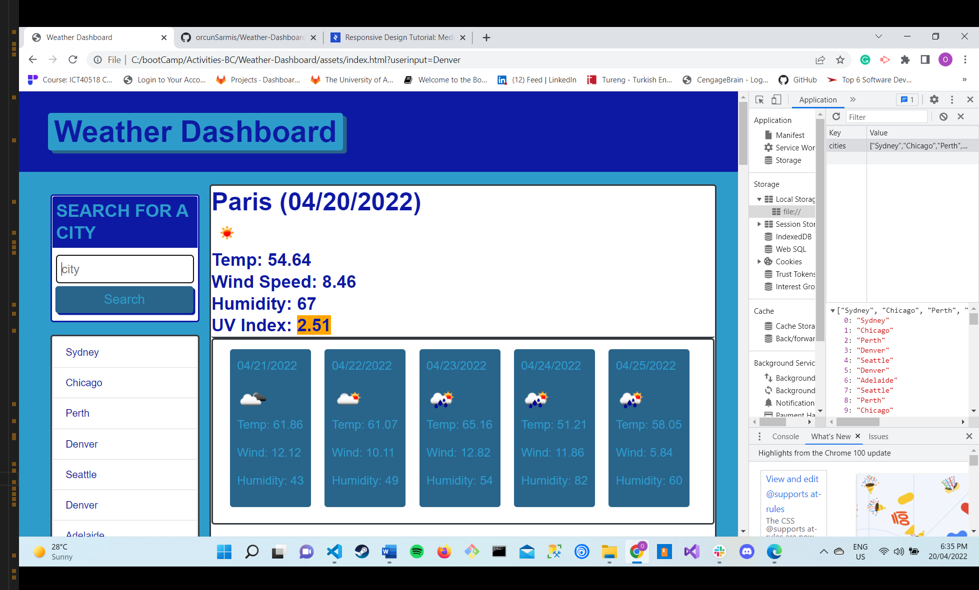 GitHub - orcunSarmis/Weather-Dashboard