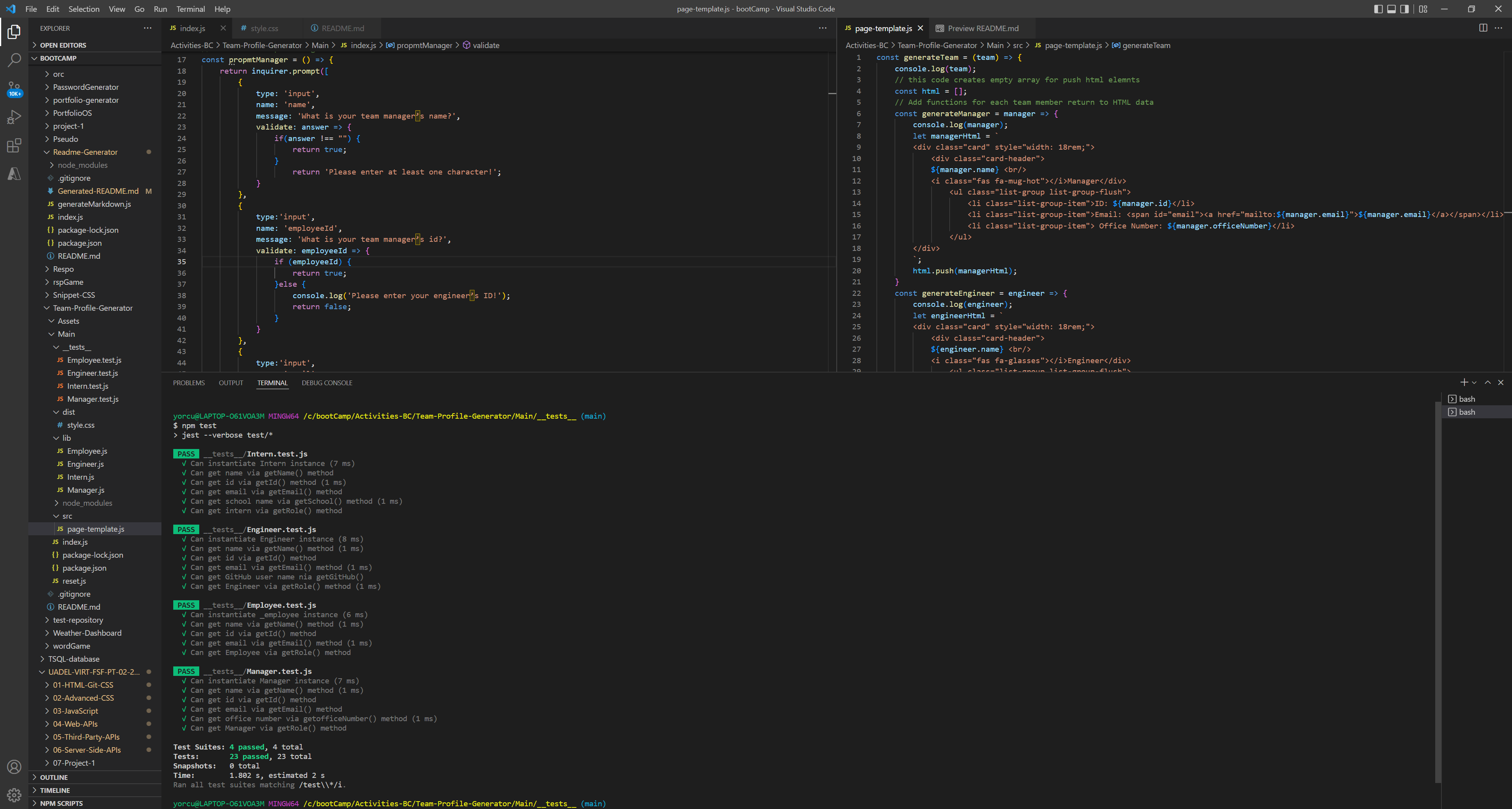GitHub - orcunSarmis/Team-Profile-Generator