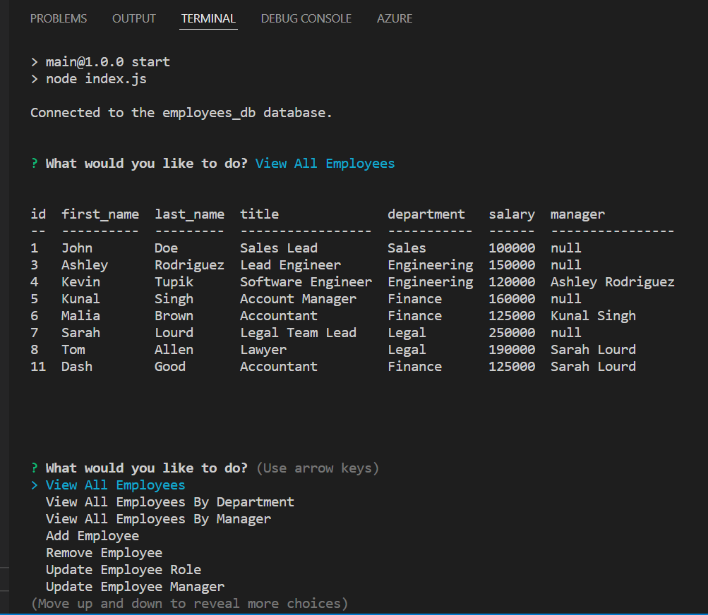 Github Orcunsarmis Employee Tracker
