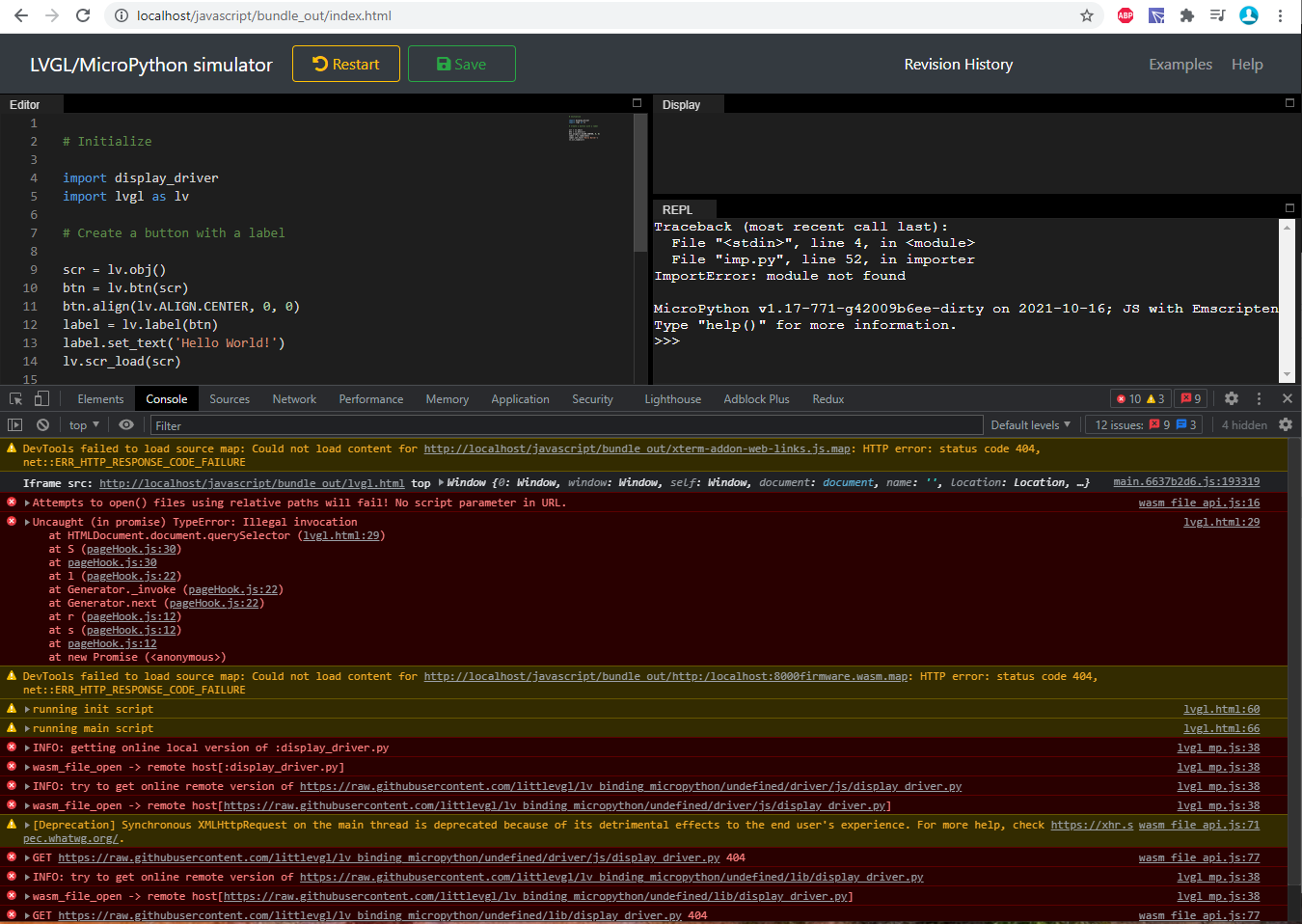 Javascript Simulator Problem On Localhost · Issue 2677 · Lvgllvgl · Github 4733