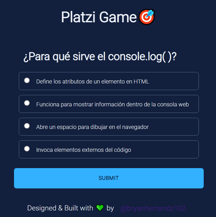 GitHub - soubryanh/evaluationSystem: We will create a multiple choice quiz, with 4 options per ...