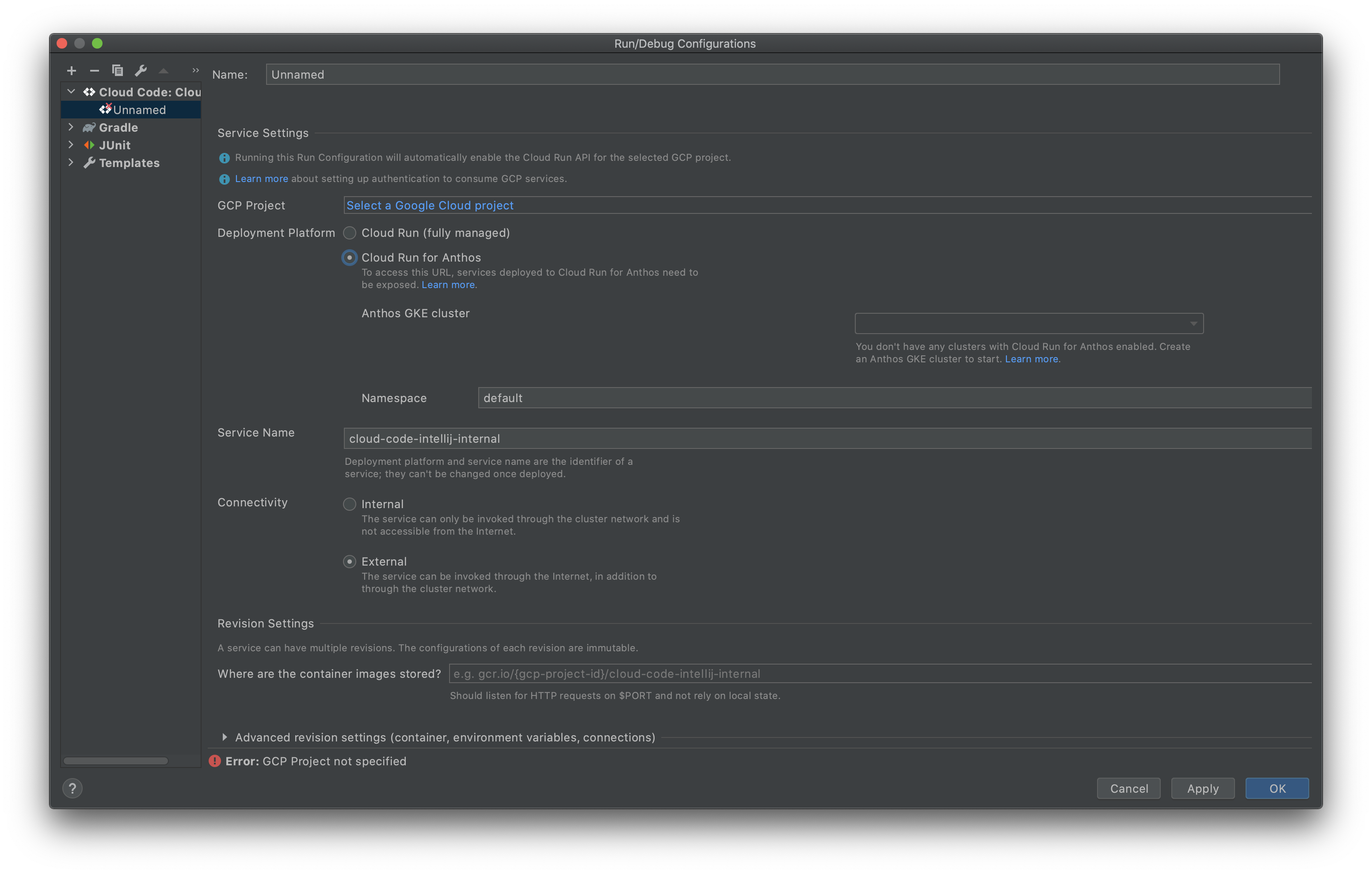 Bad formatting of Anthos GKE cluster combobox · Issue #2869 · GoogleCloudPlatform/cloud-code ...
