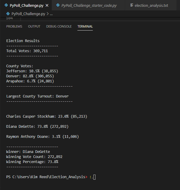 GitHub - KJRE54/Election_Analysis: GWBC Module 4 project using python