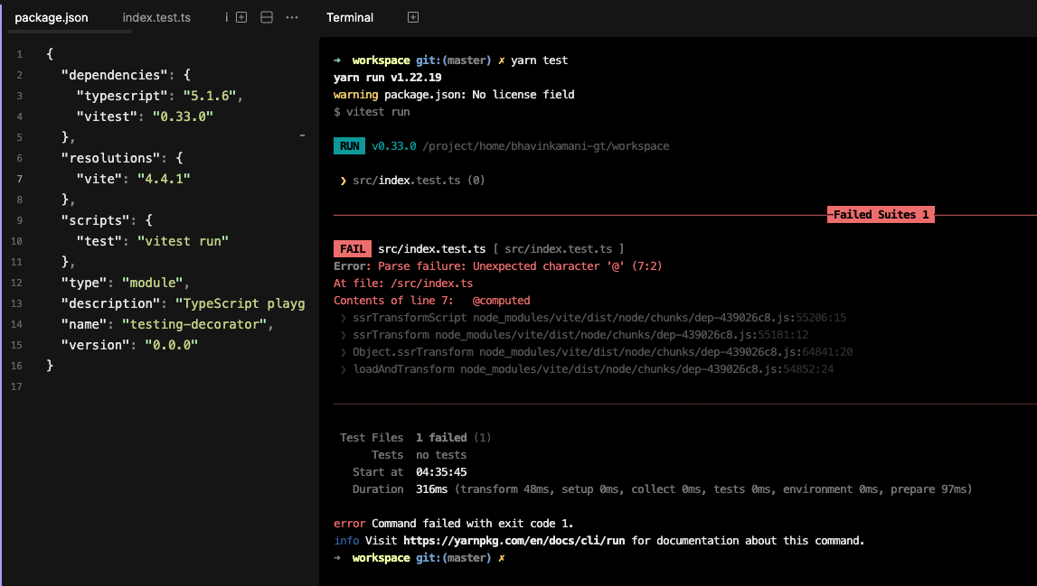 Using vite 4.4.0 or 4.4.1 breaks Typescript decorator support in some projects · Issue #13736 ...