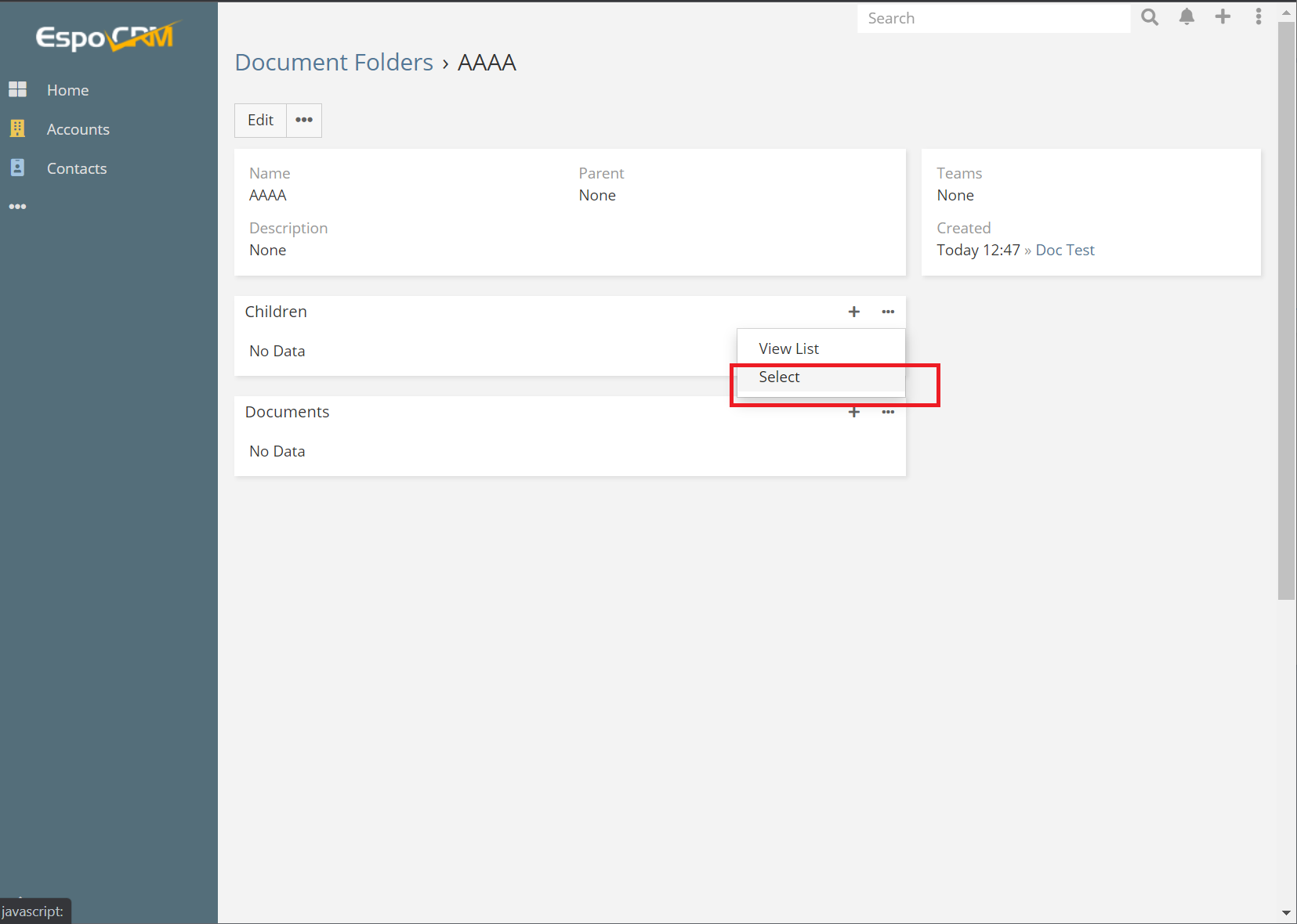 A regular user with Document and Document Folder permissions can not add children to a document ...