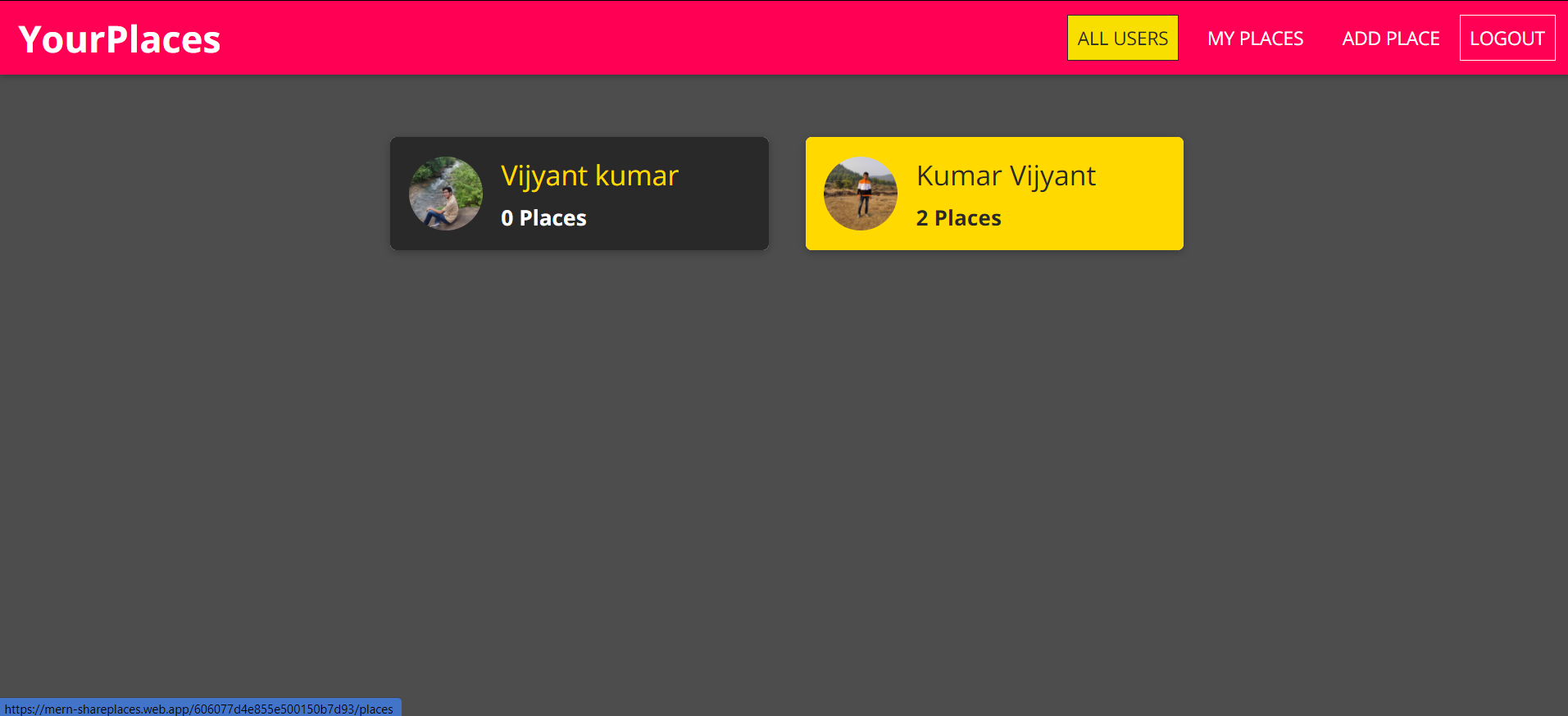 GitHub - vij-yant/mern-shareplaces: A social web-application in which users can share their ...