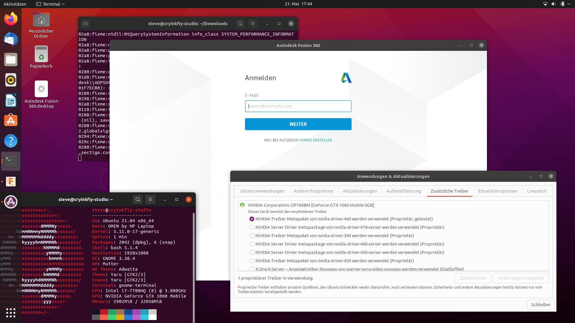 Fusion 360 doesn't connect with cloud *solved* · Issue #23 · cryinkfly/Autodesk-Fusion-360-for ...