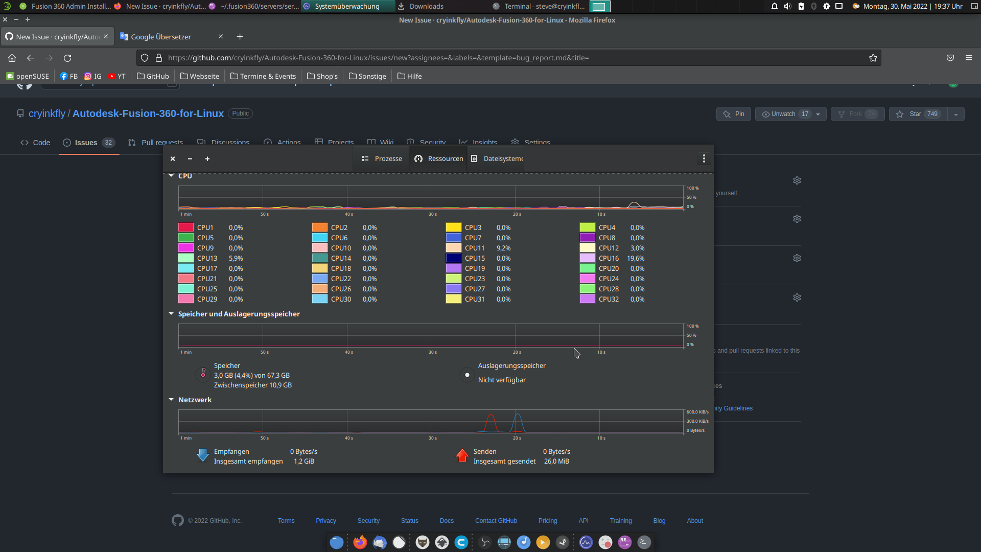 The original "Autodesk Fusion 360 Installer EXE" file has a serious bug in Wine!!! *solved ...