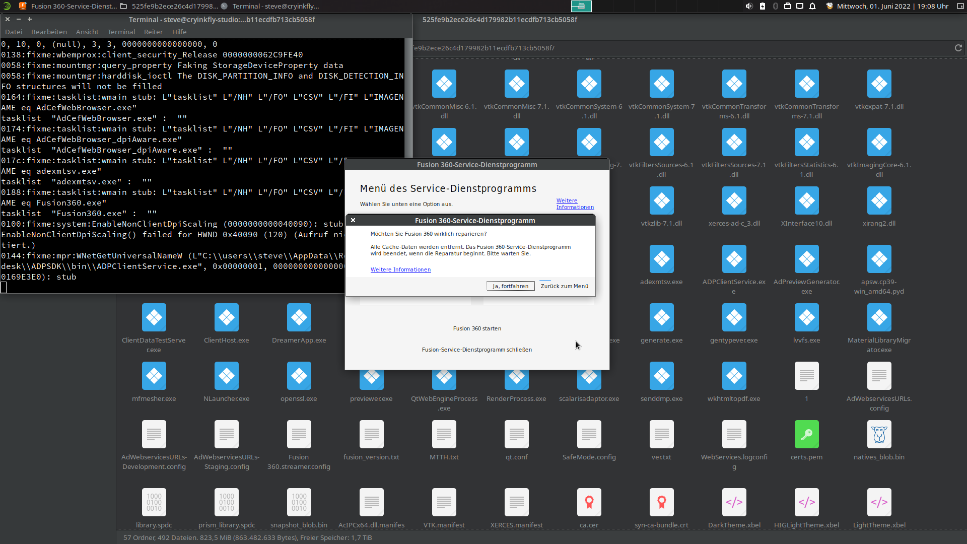 The original "Autodesk Fusion 360 Installer EXE" file has a serious bug in Wine!!! *solved ...