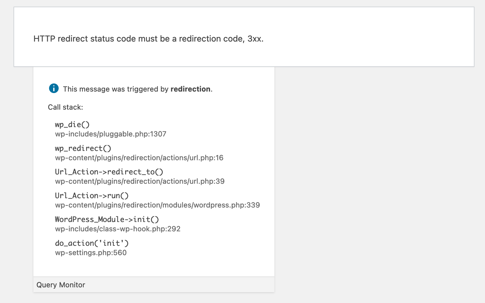 500 Error after re-introducing a deleted redirection · Issue #2896 · johngodley/redirection · GitHub