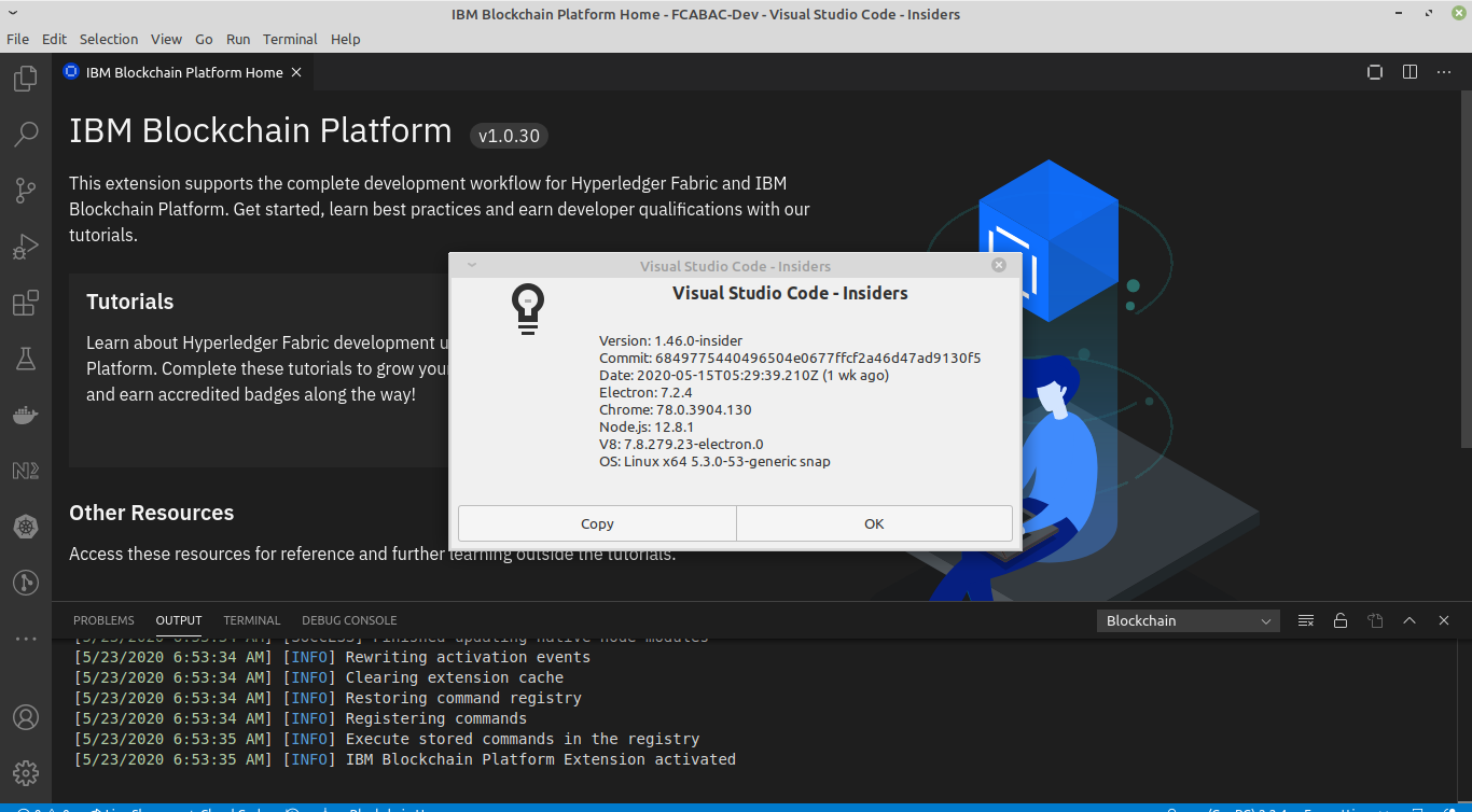 Could not rebuild native dependencies · Issue #2355 · IBM-Blockchain/blockchain-vscode-extension ...