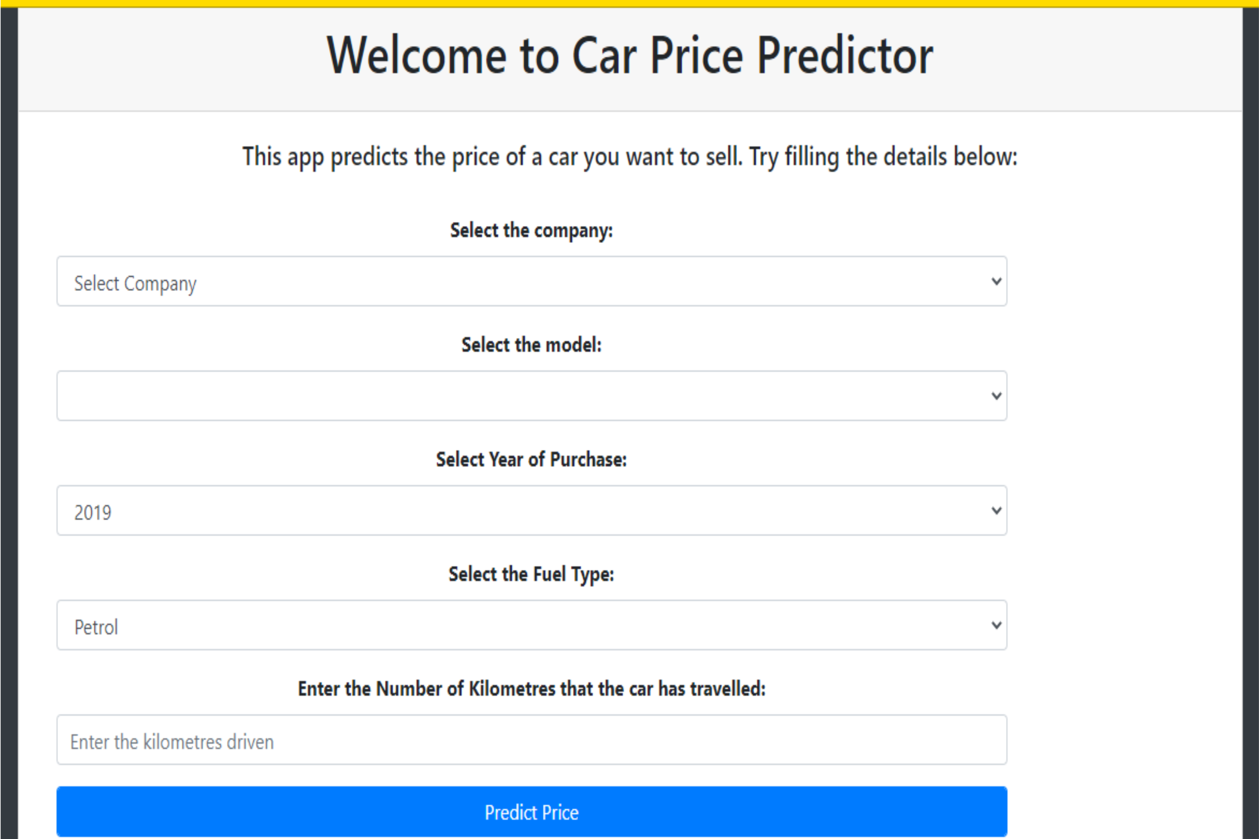 GitHub - tarandeep30/Car_price_predictor: ML Project