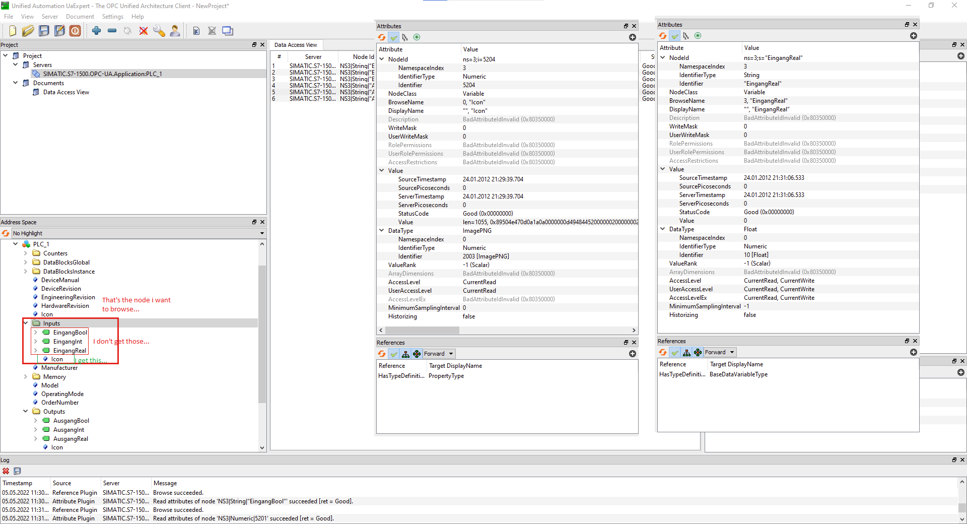 Question: Browsing nodes with BaseDataVariableType-reference · Issue #5101 · open62541/open62541 ...
