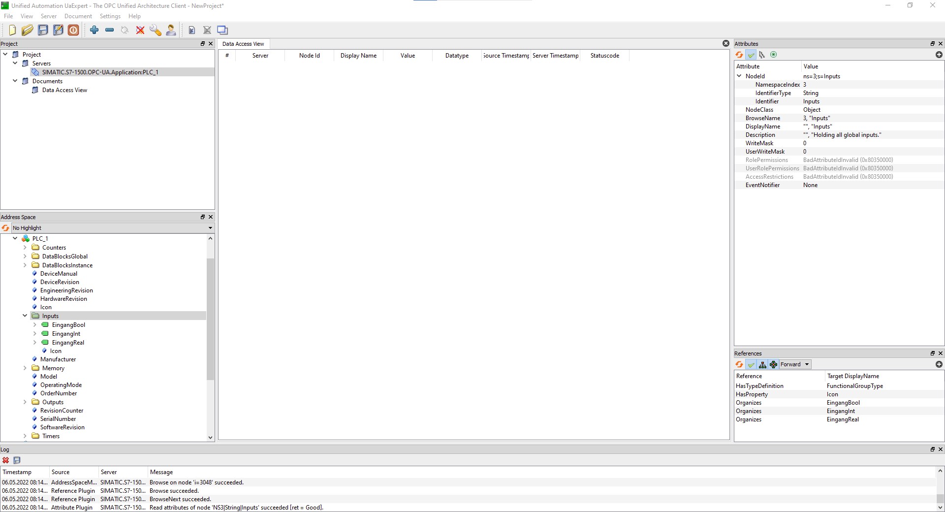 Question: Browsing nodes with BaseDataVariableType-reference · Issue #5101 · open62541/open62541 ...