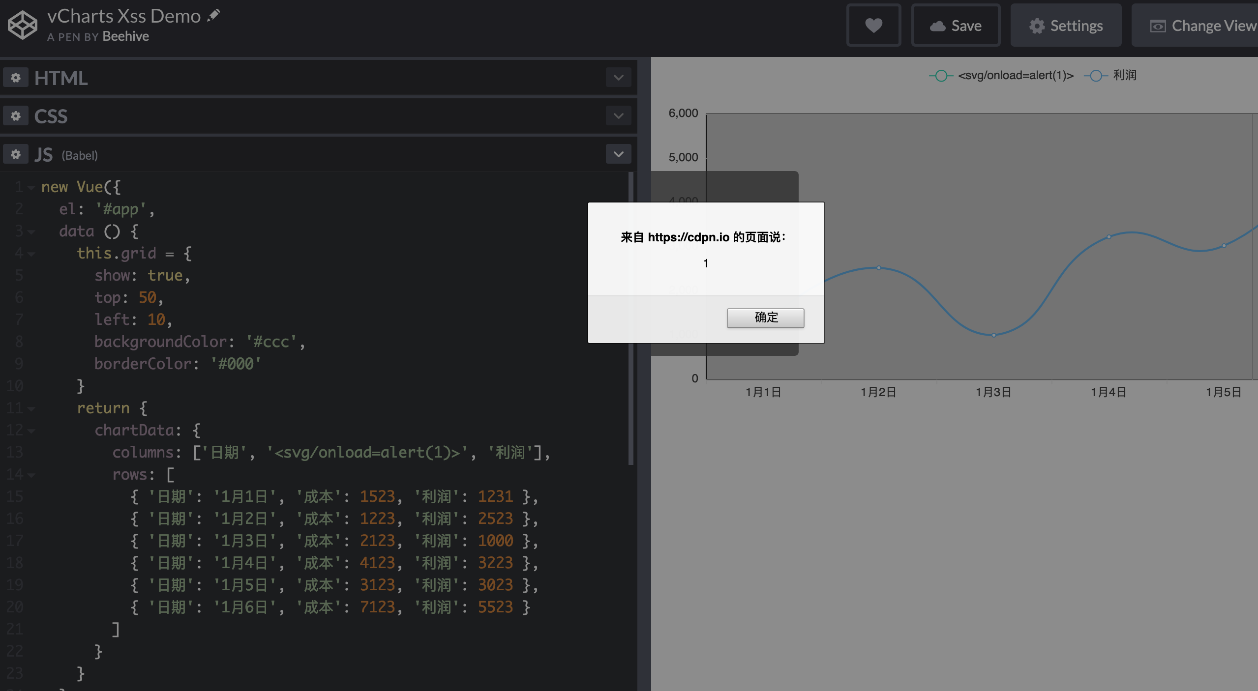 重写Echarts Tooltip 时存在XSS风险 · Issue #837 · ElemeFE/v-charts · GitHub