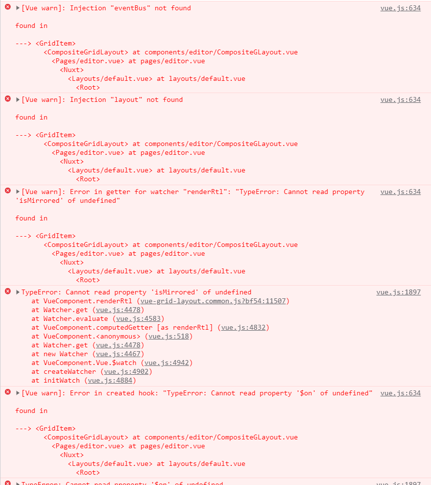 Nuxt refresh page error · Issue #603 · jbaysolutions/vue-grid-layout · GitHub
