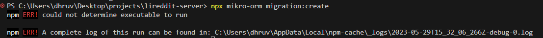 Could not determine executable to run error on `npx mikro-orm migration:create` · Issue #4399 ...