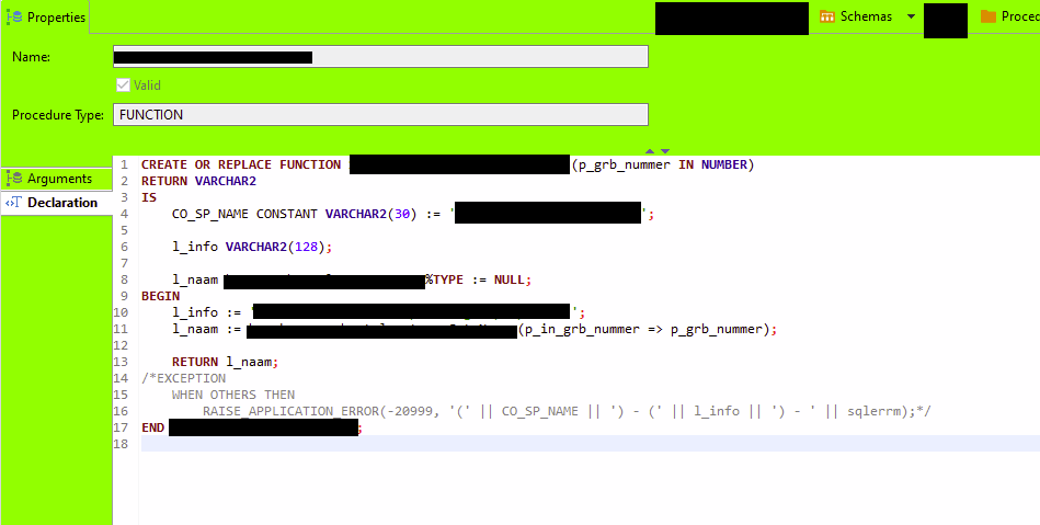 Oracle - Navigate further to other objects when viewing the declaration of a function, a package ...