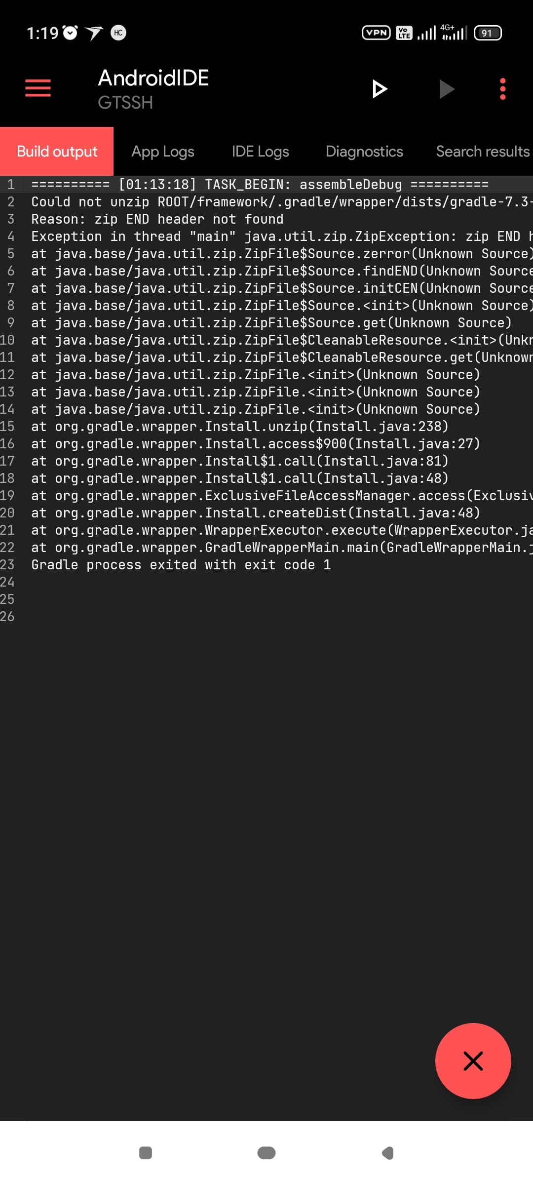 [BUG] Cannot extract downloaded Gradle distribution · Issue #120 · AndroidIDEOfficial/AndroidIDE ...