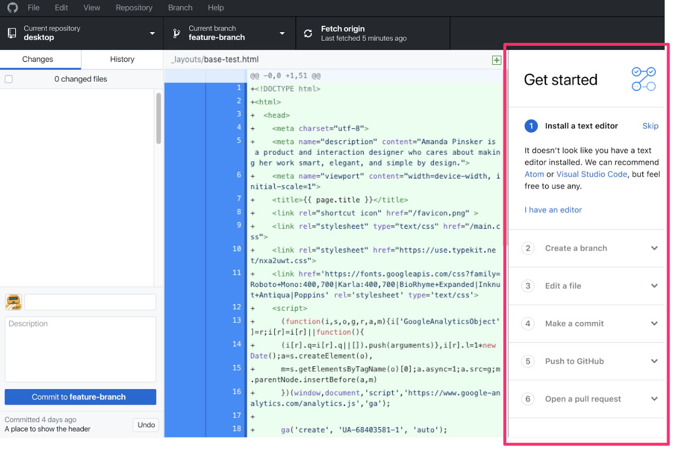 [Onboarding tutorial] Create tutorial panel with accordion list · Issue #8226 · desktop/desktop ...