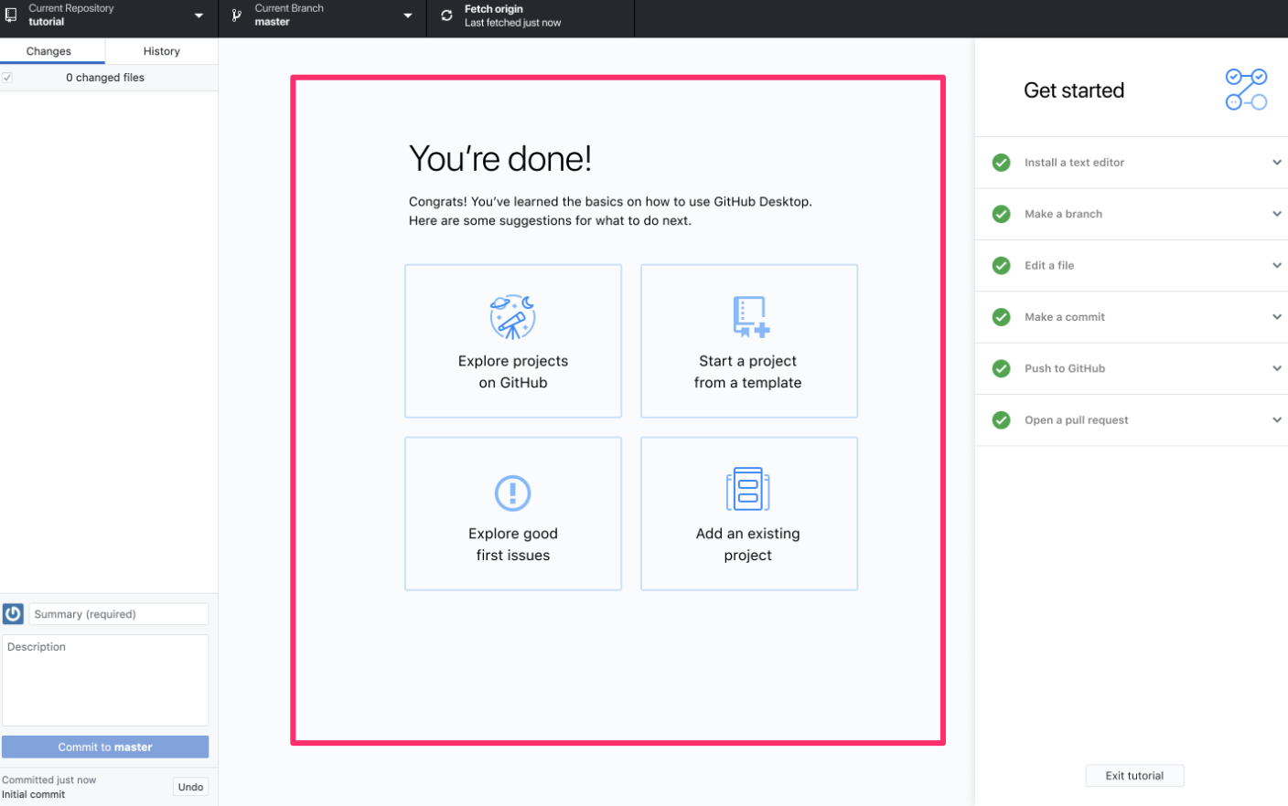 [Onboarding tutorial] Create "Welcome" and "You're done" panes · Issue #8232 · desktop/desktop ...